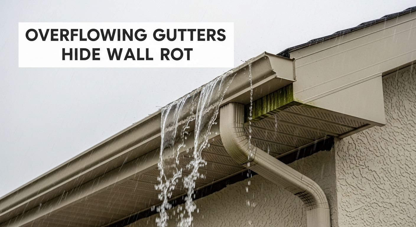 EIFS & Gutters: Hidden Wall Damage Caused by Gutter Overflow